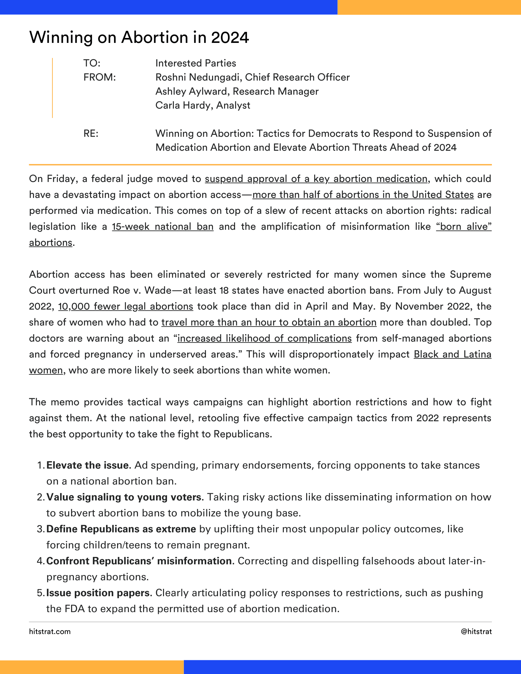 After Suspension of Medication Abortion, HIT Releases Democratic ...